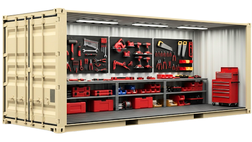 20ft Shipping Container Workshop: Layout, Storage & Cost | Conexwest